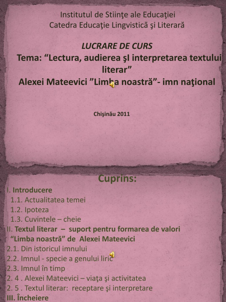 Lectura Si Audierea Textului Literar | PDF