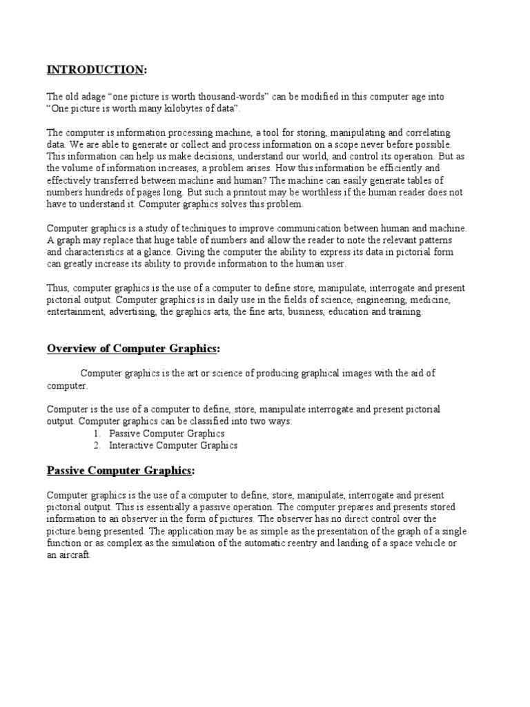 Computer Graphics Unit1 | PDF | Cathode Ray Tube | Liquid Crystal Display
