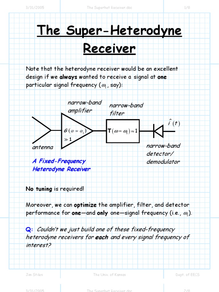 The Superhet Receiver | PDF | Electronics | Radio