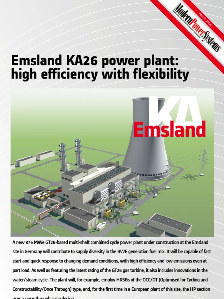 Emsland KA26: High-Efficiency Power Plant | PDF | Gas Turbine | Combustion