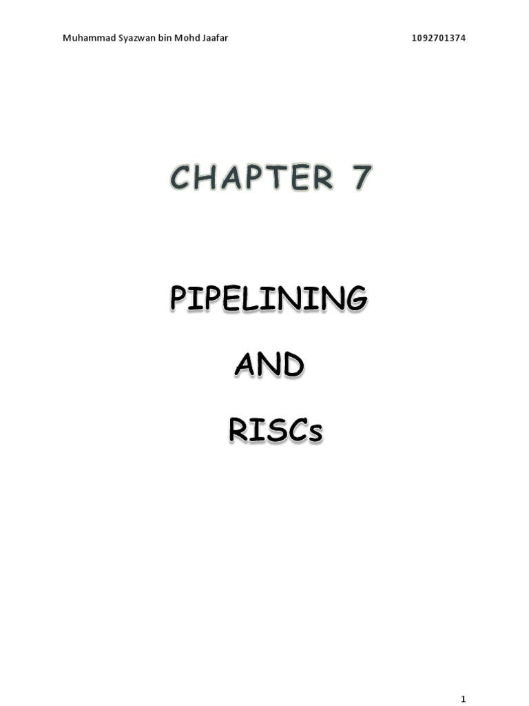 Pipelining and RISC Architecture Explained | PDF | Instruction Set ...