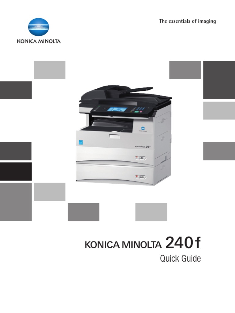 Konica Minolta 240f Quickguide en 2-1-0 | PDF | Image Scanner | Fax