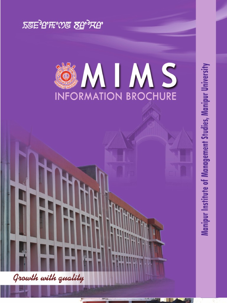 MIMS Prospectus | PDF | Thesis | University And College Admission