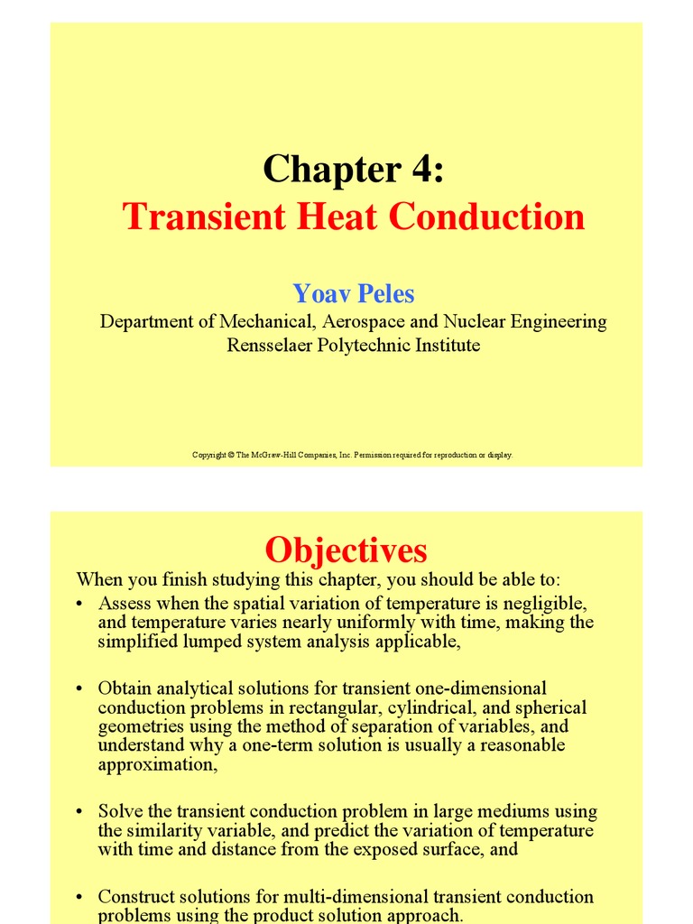 Transient Heat Conduction | PDF | Thermal Conduction | Heat Transfer