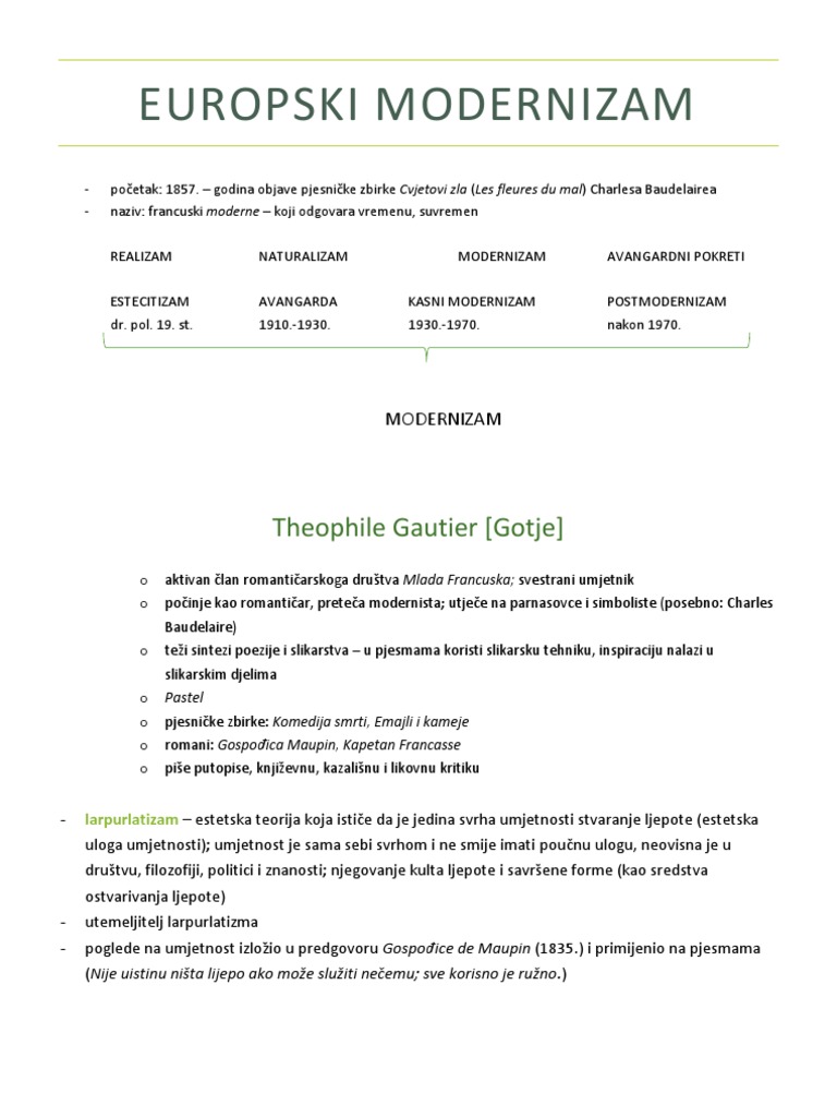 Europski Modernizam | PDF