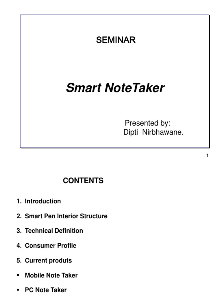 Smart Note Taker | PDF | Personal Computers | Mobile Device