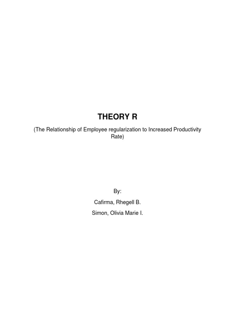 Theory R (Done) | PDF | Job Security | Turnover (Employment)