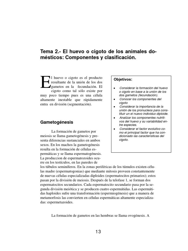 02 Pregenesis y Fecundacion | PDF | Sexo | Yema de huevo