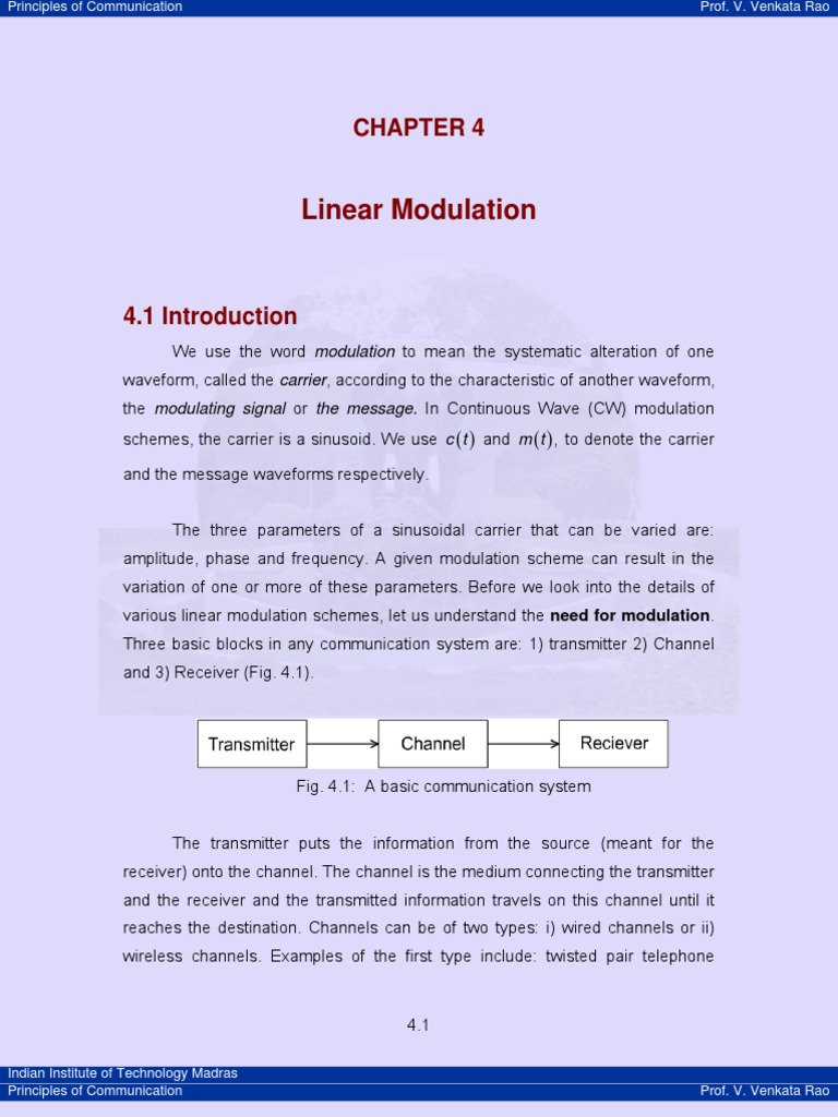 PCS - Communication Systems - Linear Modulation | PDF