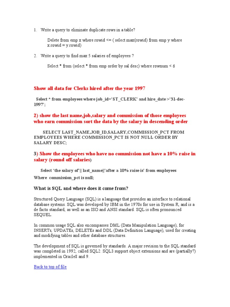 SQL Query | PDF | File Transfer Protocol | Sql