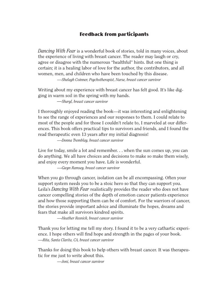 Dancing With Fear | Download Free PDF | Breast Cancer | Mammography