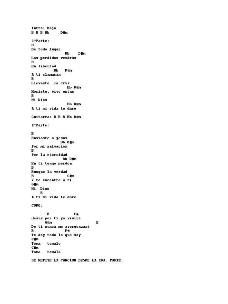 Tomalo - Acordes | PDF