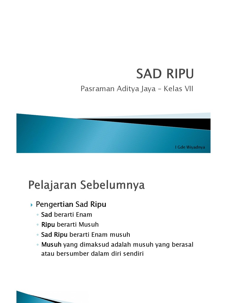 Materi Sad Ripu | PDF