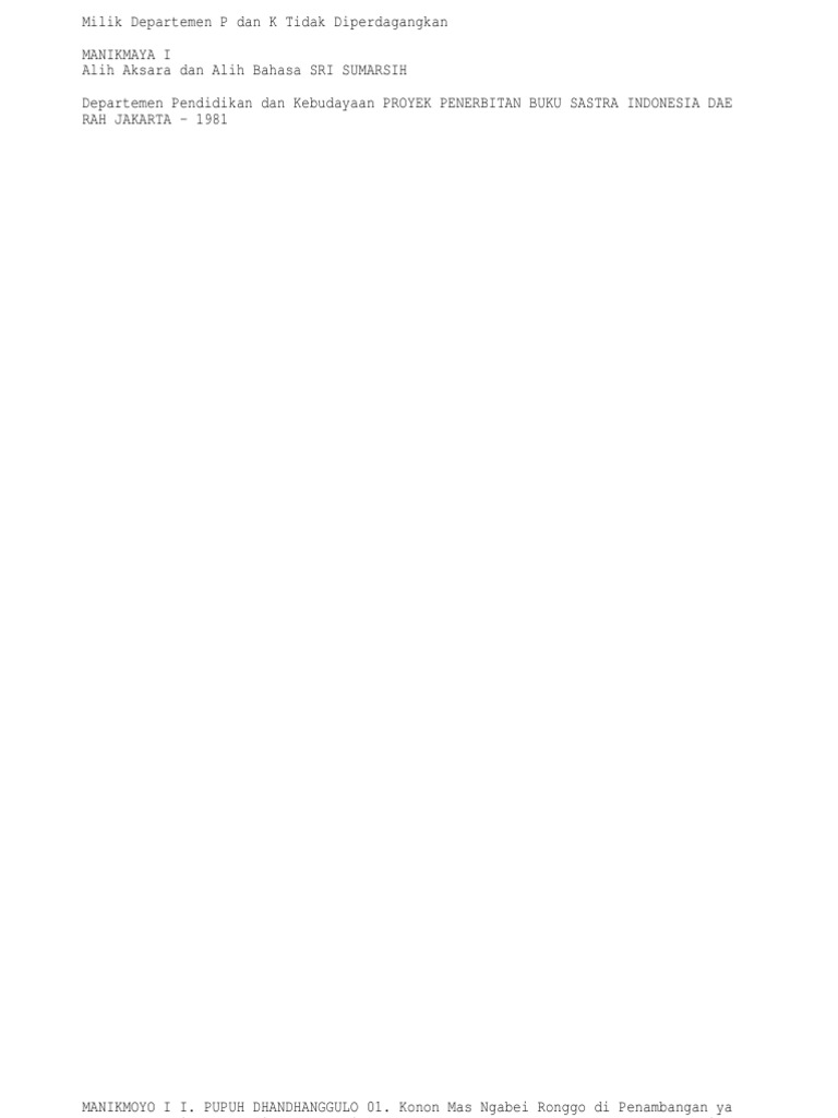 Manik Maya 1 | PDF | Agama & Spiritualitas | Dewasa Muda