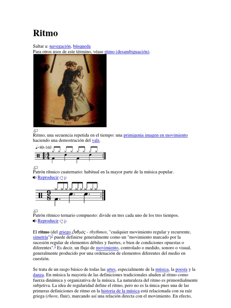 Definición y ejemplos de ritmo musical | PDF | Ritmo | Tempo