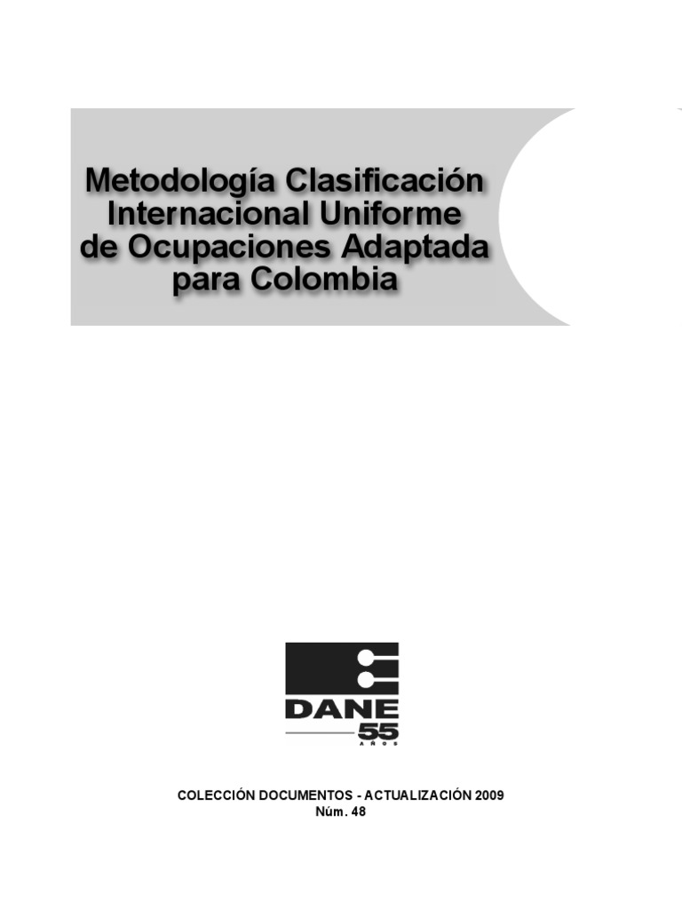 CIUO Ocupaciones 2009 PDF | PDF | Colombia | Organización Internacional ...