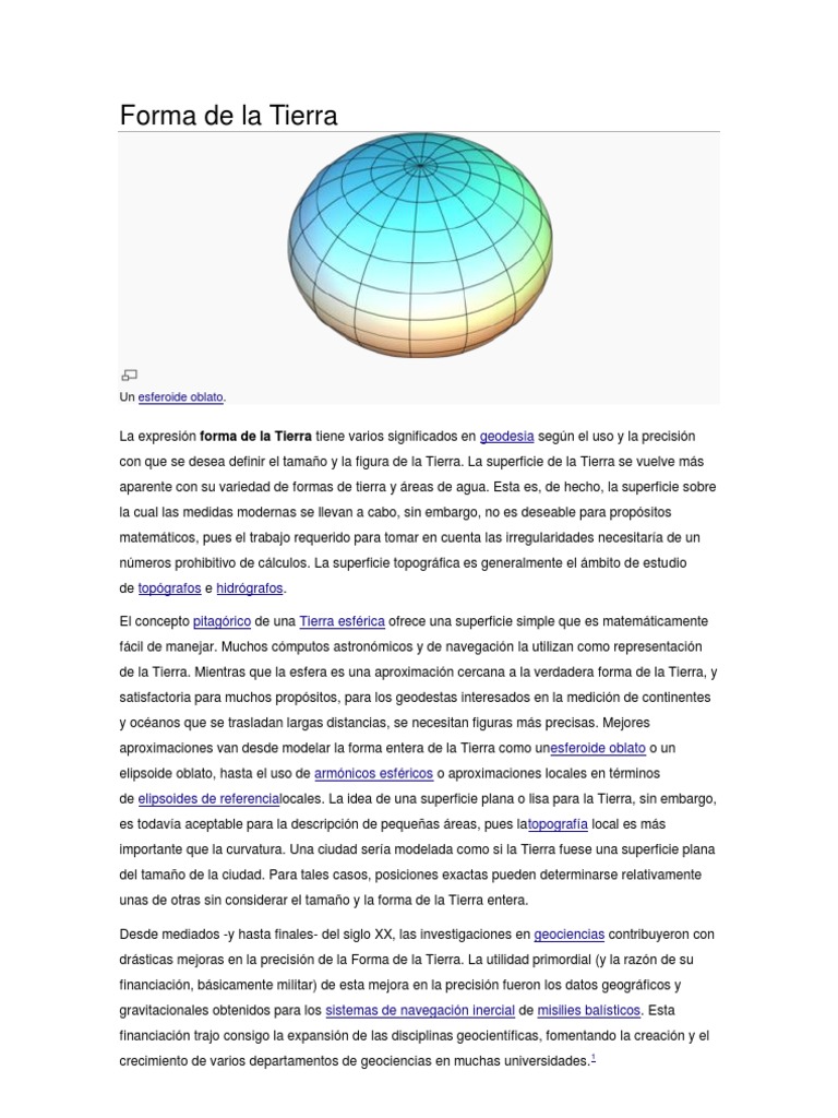 La Tierra como esferoide oblato | PDF | Geomática | Ciencias fisicas