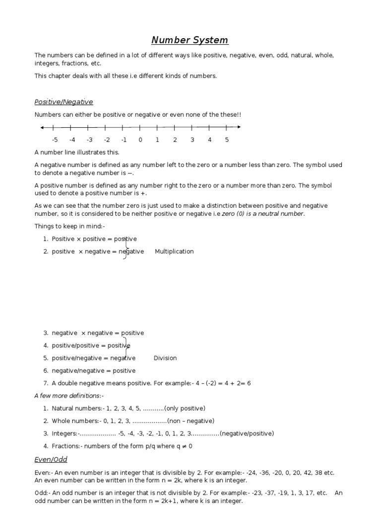 Understanding Numbers: Positive/Negative, Even/Odd, Prime Factors ...