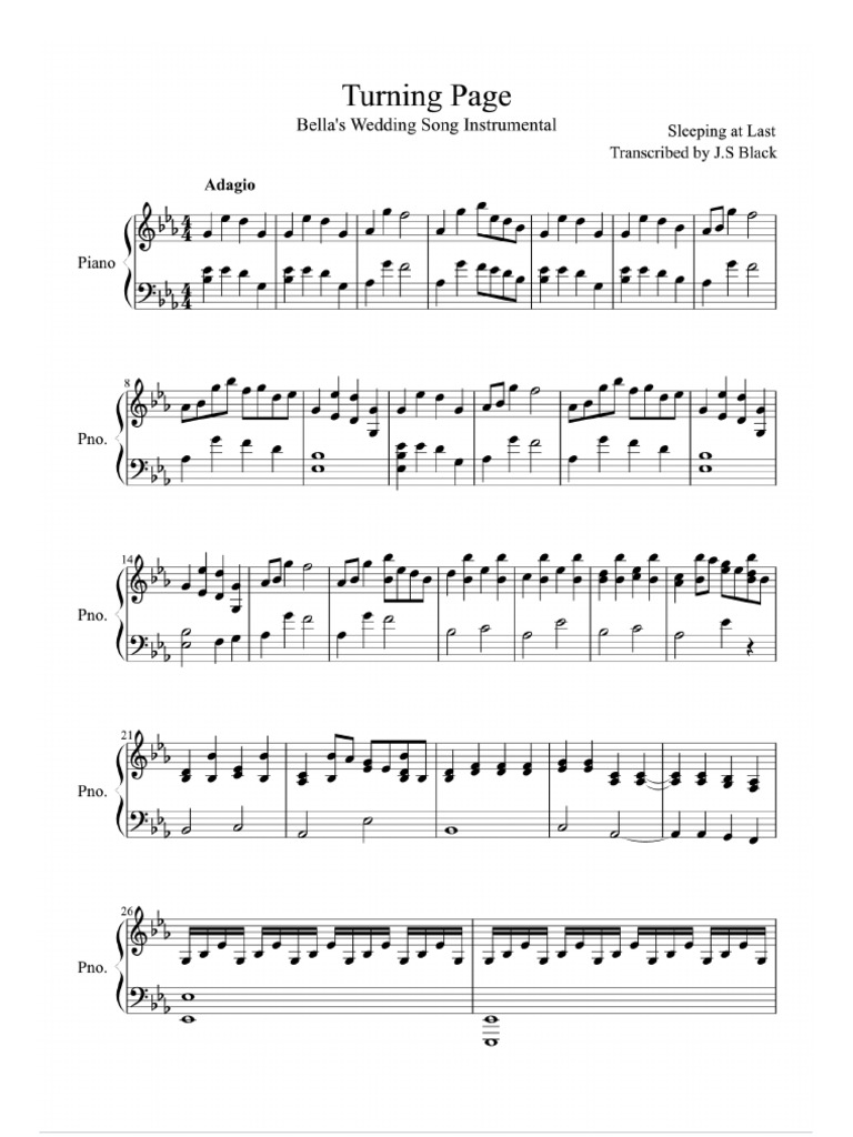 Turning Page - Partitura | PDF