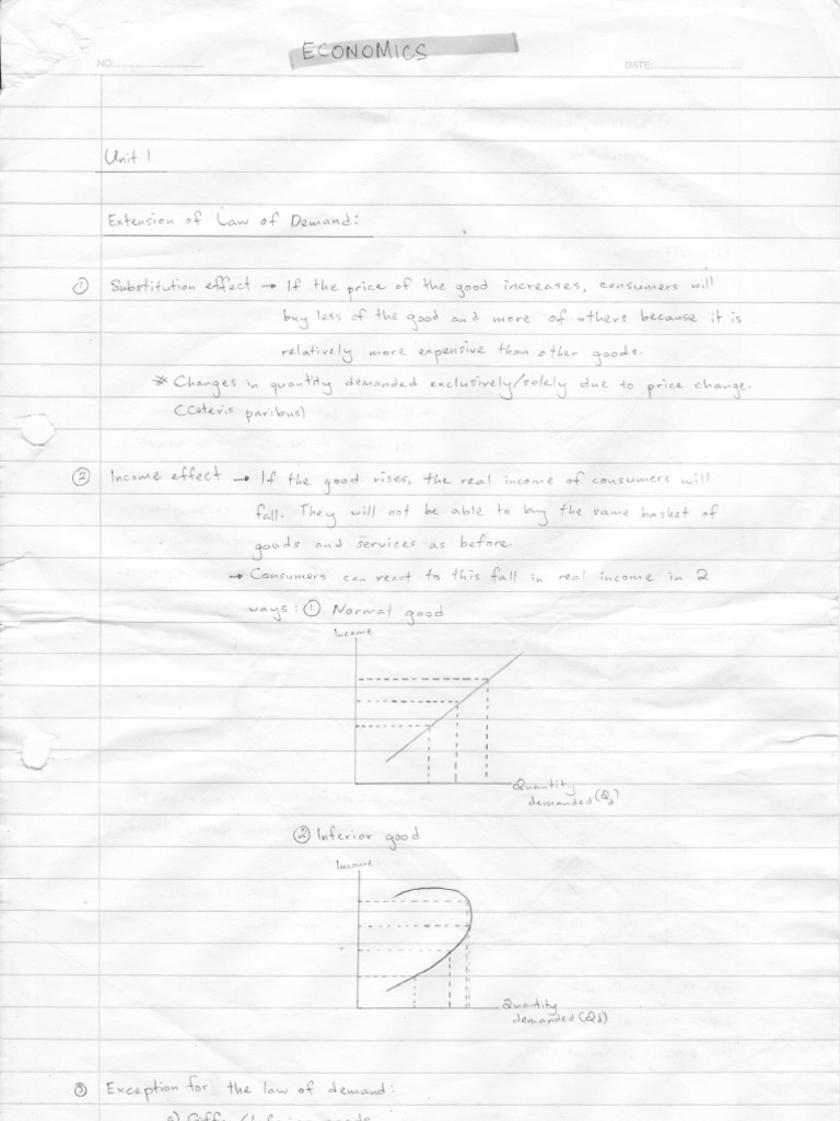 Economics A-Level Notes (Very Useful) | PDF