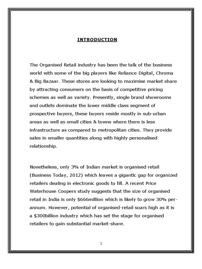 Organised Retail Industry Growth in India | PDF | Consumer Behaviour ...