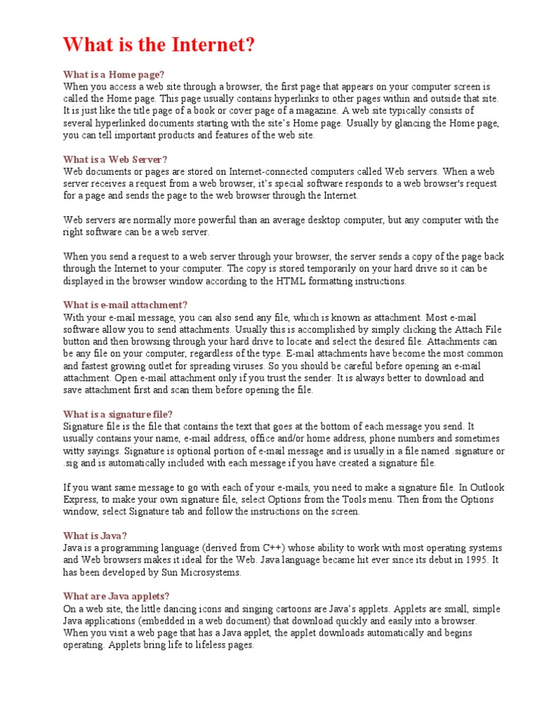 What Is The Internet? | PDF | Domain Name | Computer Network