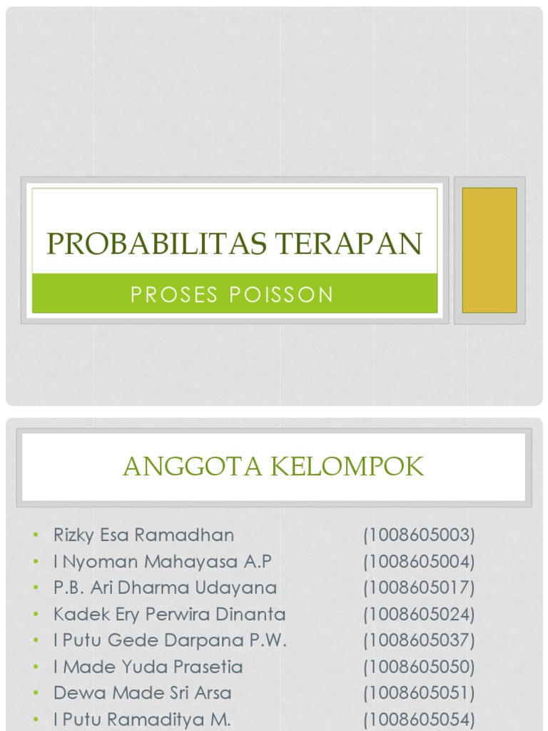 Proses Poisson Presentasi Fix | PDF