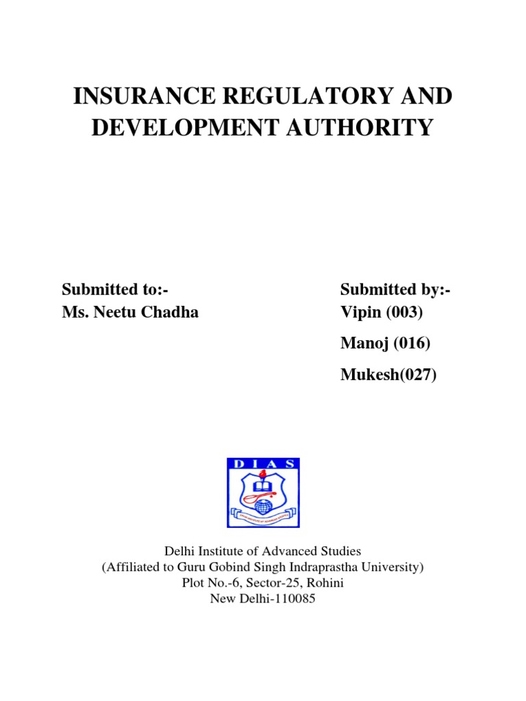 Insurance Regulatory and Development Authority | PDF | Insurance | Business