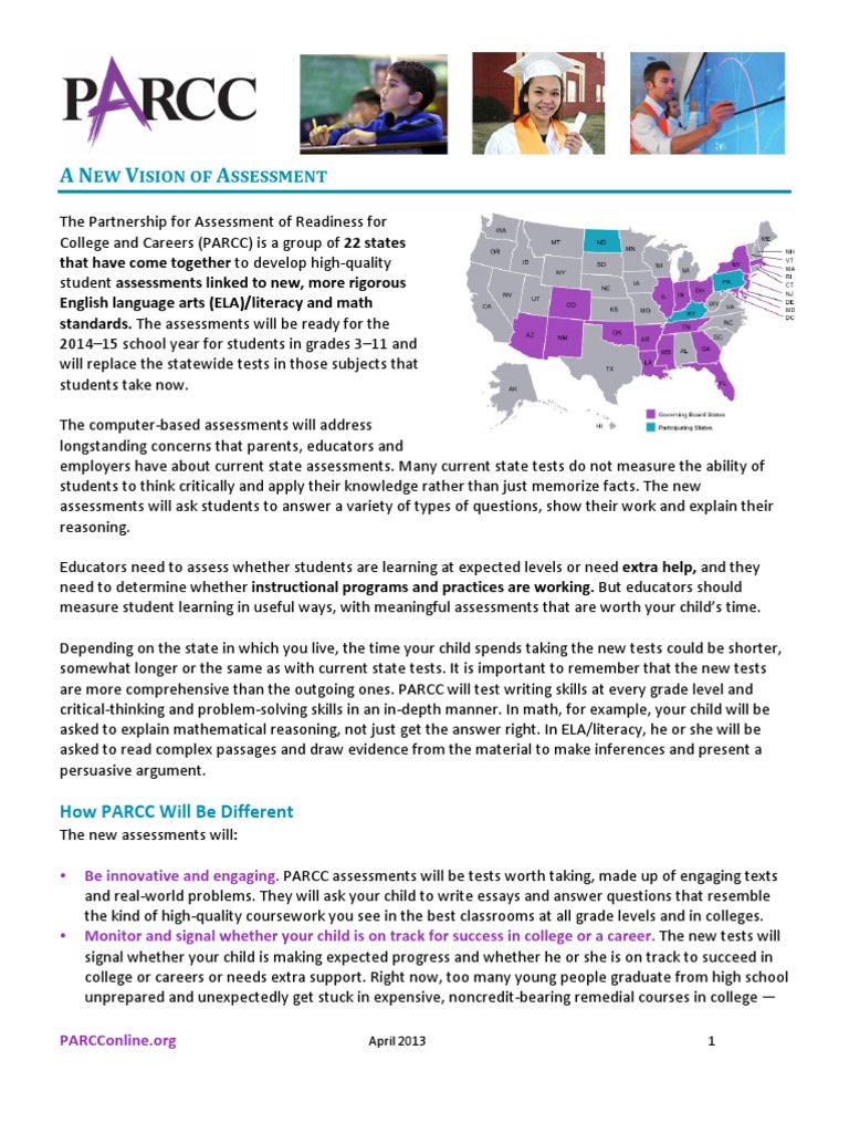 PARCC Assessments Overview 2013 | PDF | Educational Assessment ...