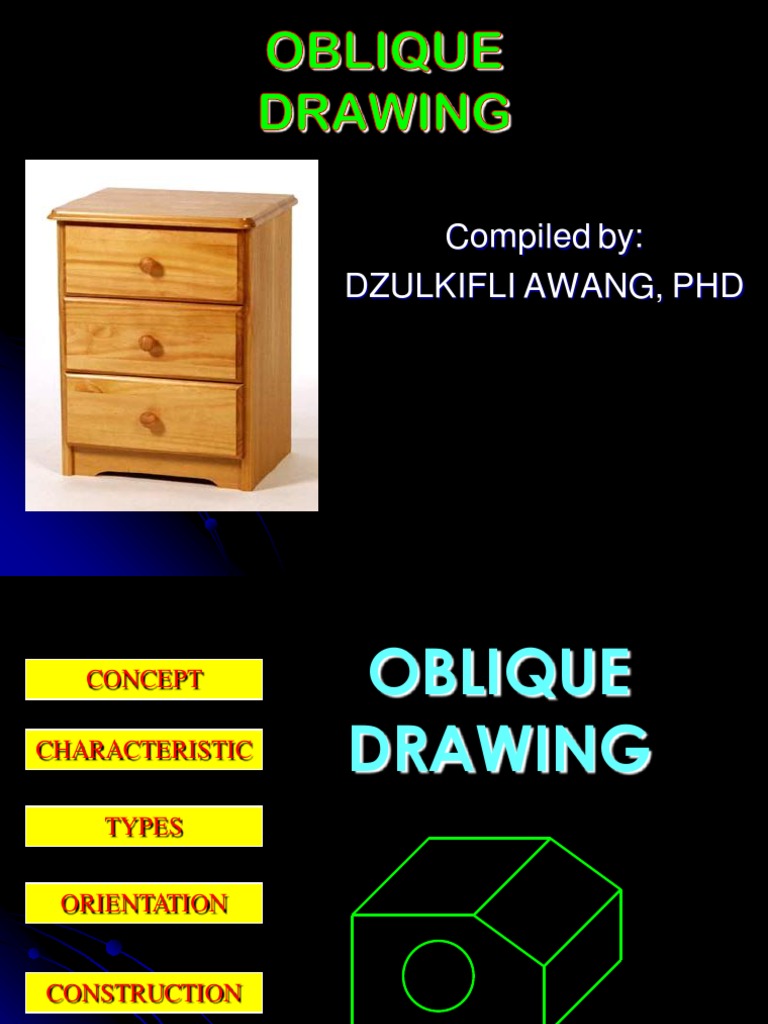 Oblique Drawing | Angle | Classical Geometry