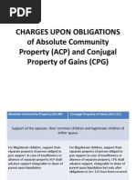 ACP Vs CPG Comparison Table D2020 | PDF | Community Property | Marriage