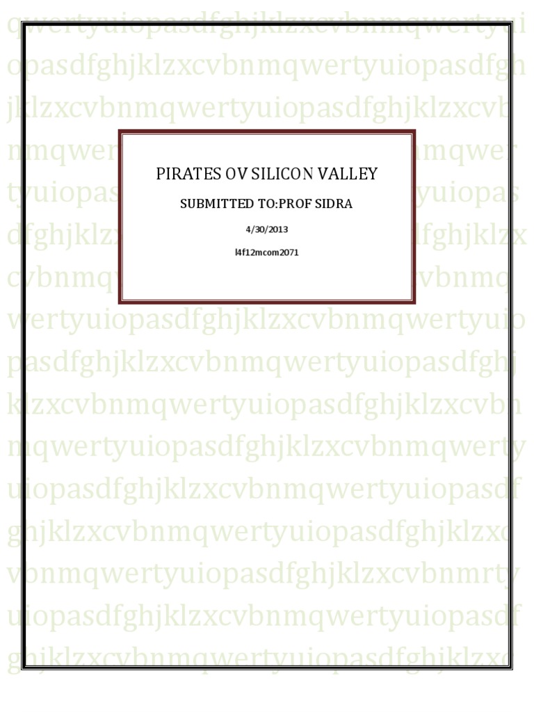 Pirates Ov Silicon Valley | PDF | Steve Jobs | Apple Inc.