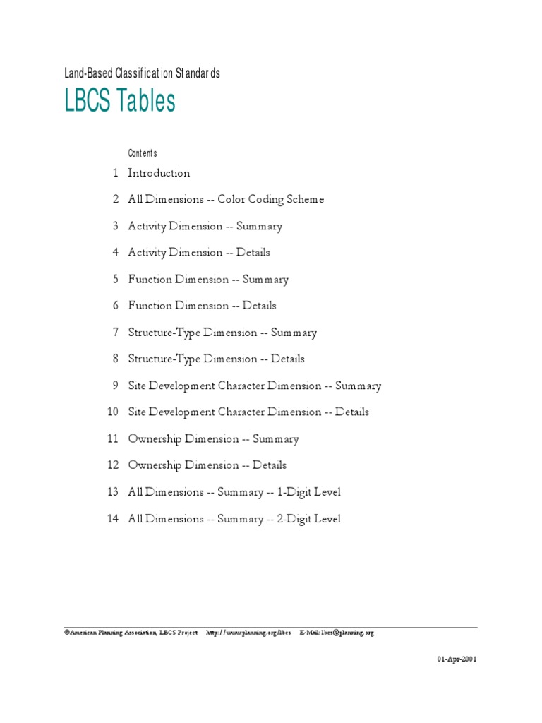 Land-Based Classification Standards | PDF | Rgb Color Model | Municipal ...