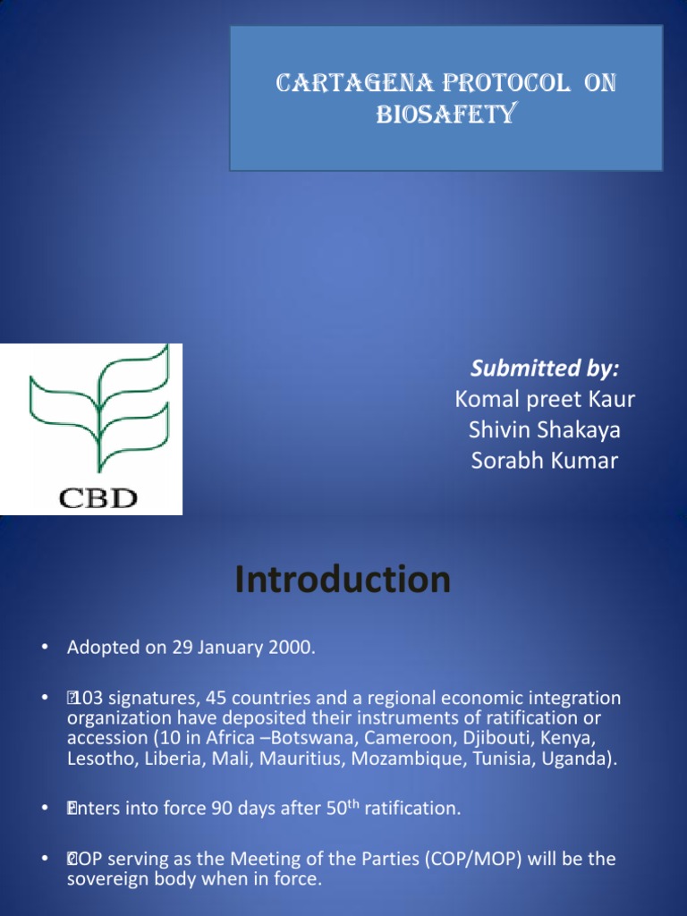 Cartagena Protocol On Biosaefty | PDF | Biology | Agriculture