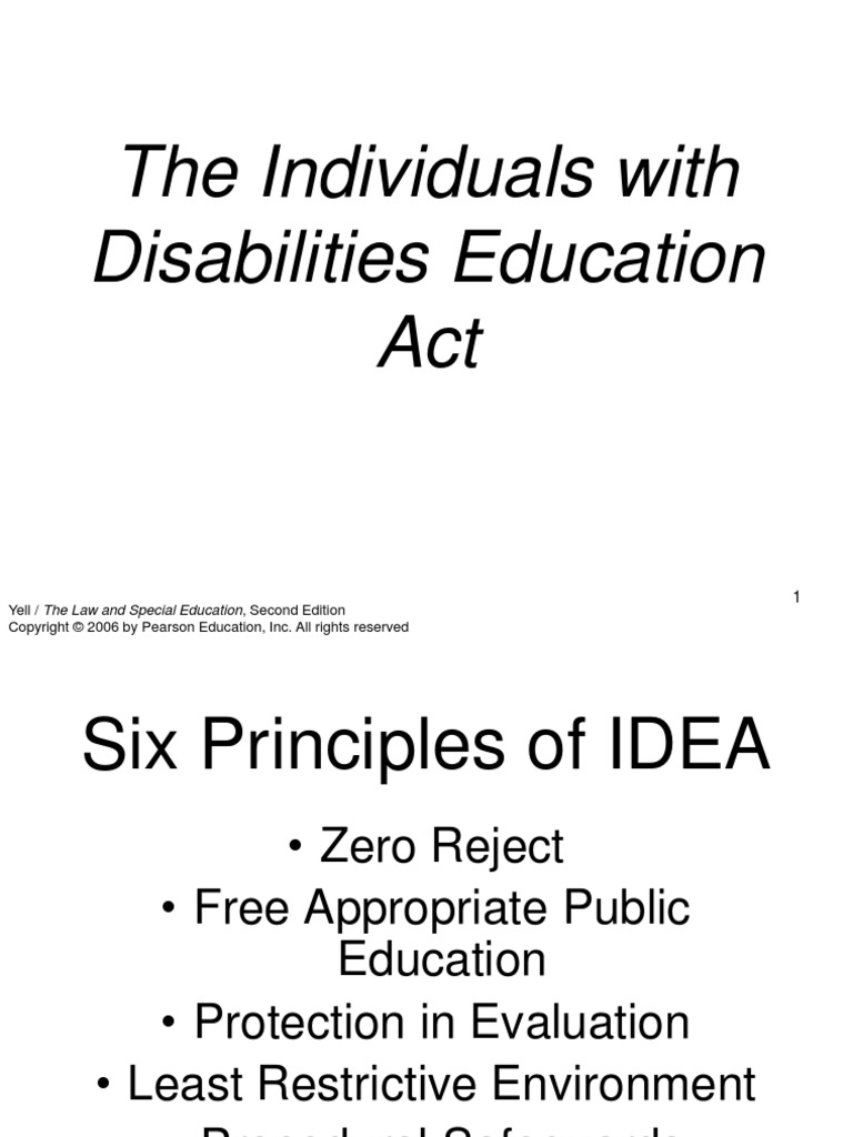 The Individuals With Disabilities Education Act: Yell / The Law and ...