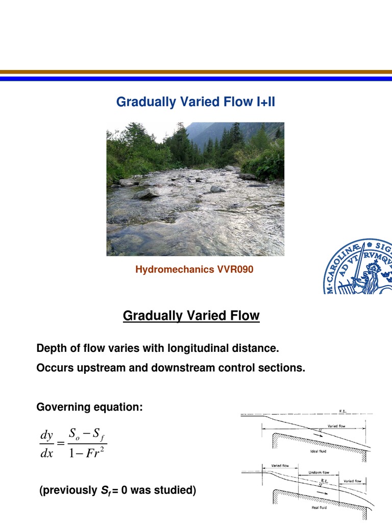 Hydromechanics: Gradually Varied Flow | PDF | Fluid Mechanics | Reservoir