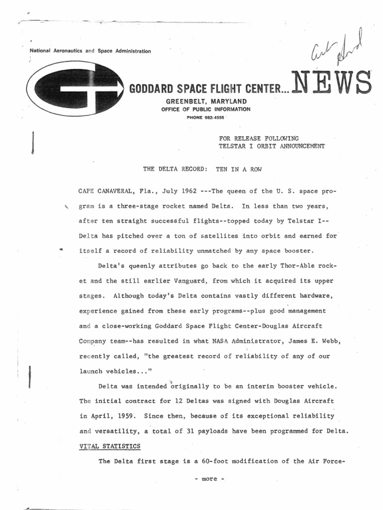 The Delta Record Ten in A Row | PDF | Delta (Rocket Family ...