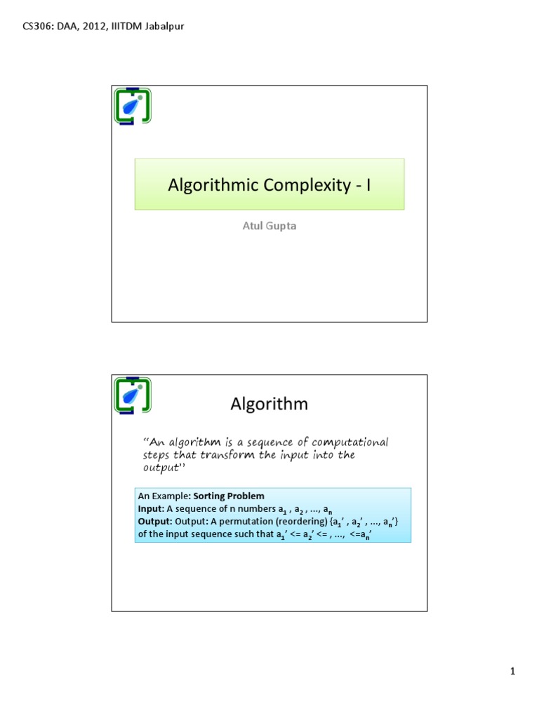 2 Algorithmic Complexity I Pdf Time Complexity Algorithms