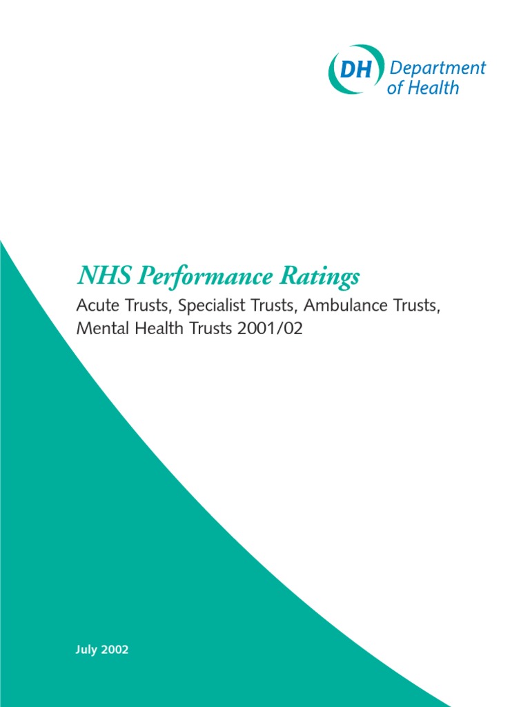 NHS Performance Ratings: Acute Trusts, Specialist Trusts, Ambulance ...
