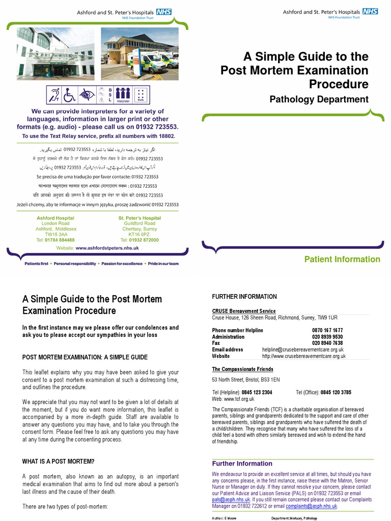108 - Post Mortem Consent | PDF | Autopsy | Pathology