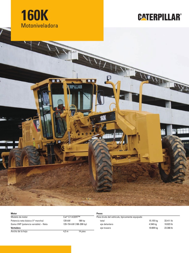 Motoniveladoras Cat 160k Espanol | Eje | Transmisión (Mecánica)