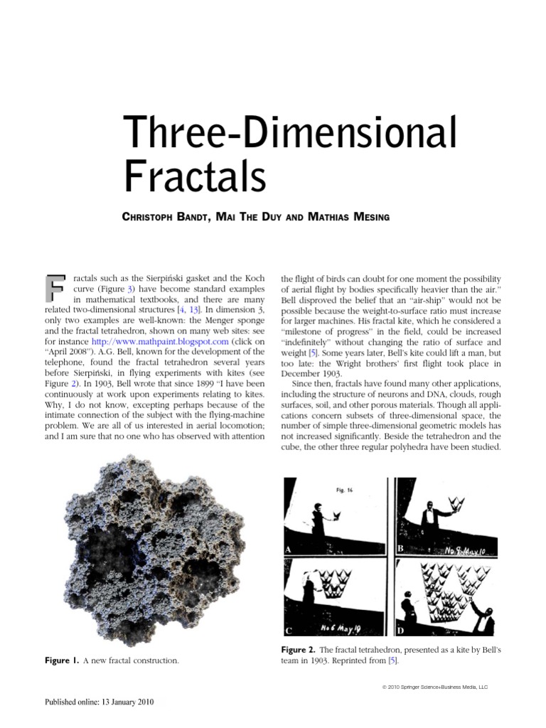 Three-Dimensional Fractals | PDF | Fractal | Tetrahedron