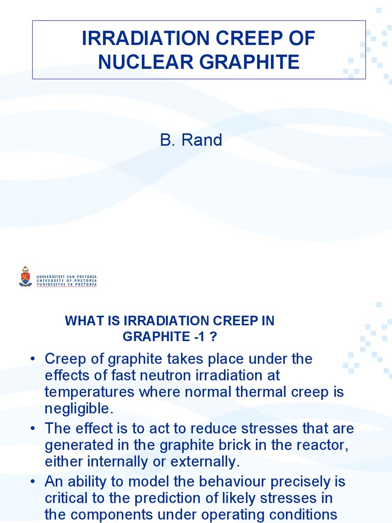 Irradiation Creep of Nuclear Graphite: B. Rand | PDF | Creep ...
