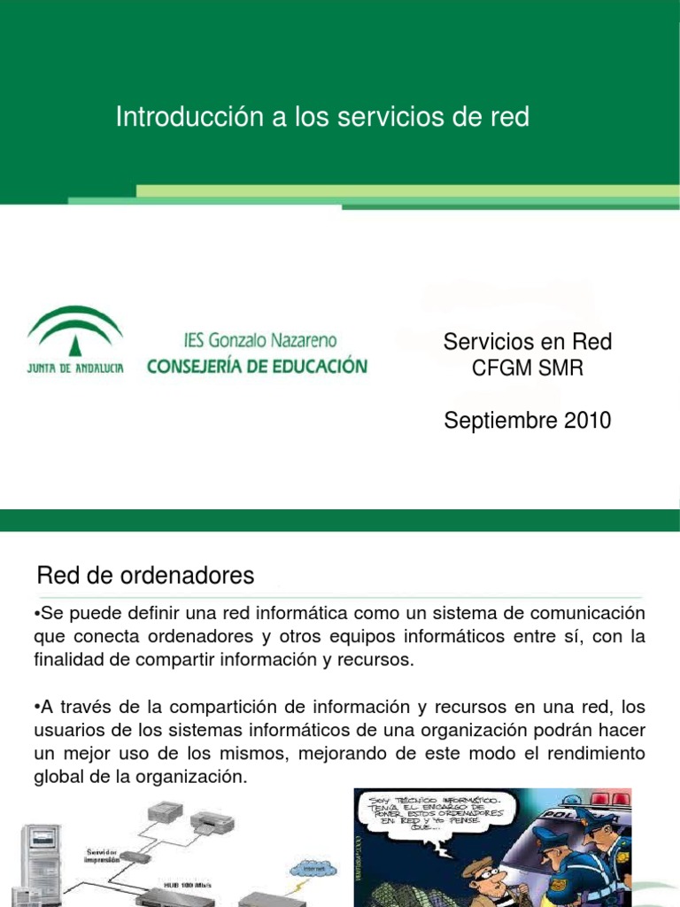 Servicios en Red | PDF | Servicio de red | Red de computadoras