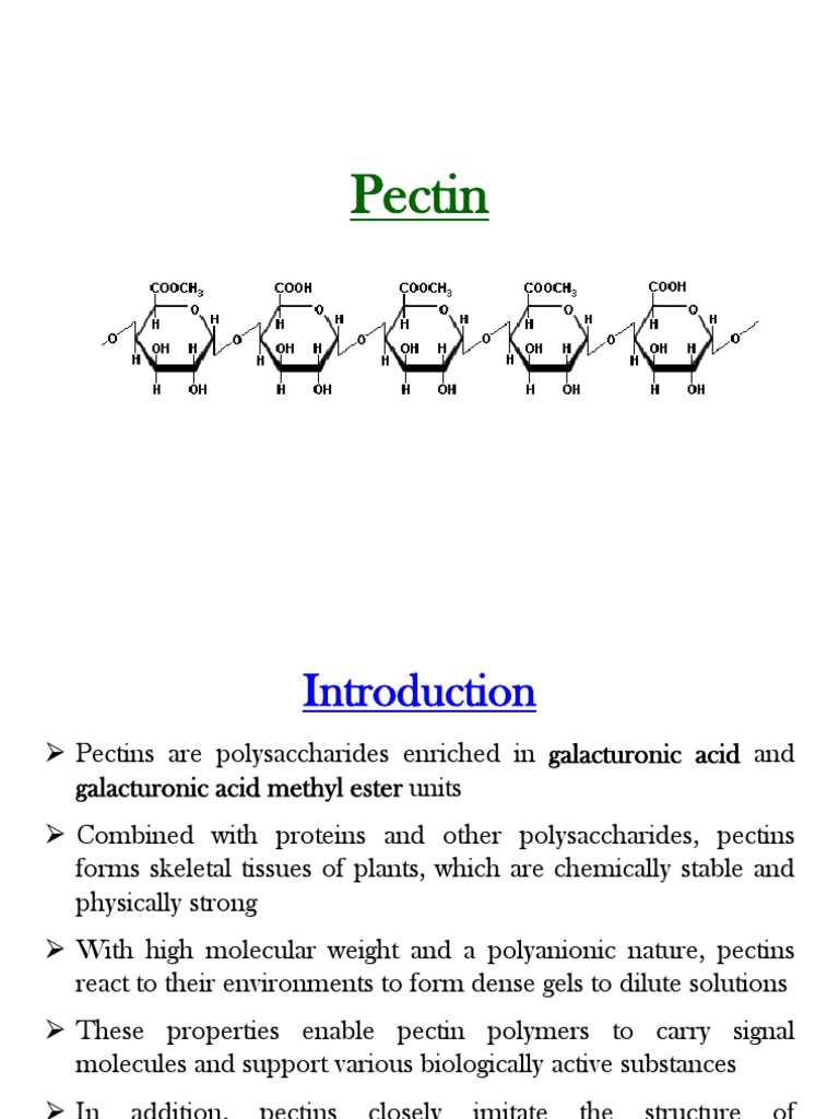 Pectin | PDF | Materials | Chemical Substances