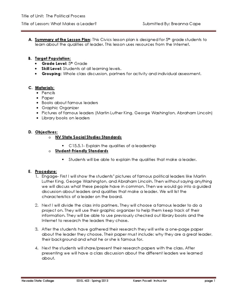 Edel453 Spring2013 Unit 4 Lesson 1 Breanna Cape | PDF | Understanding ...