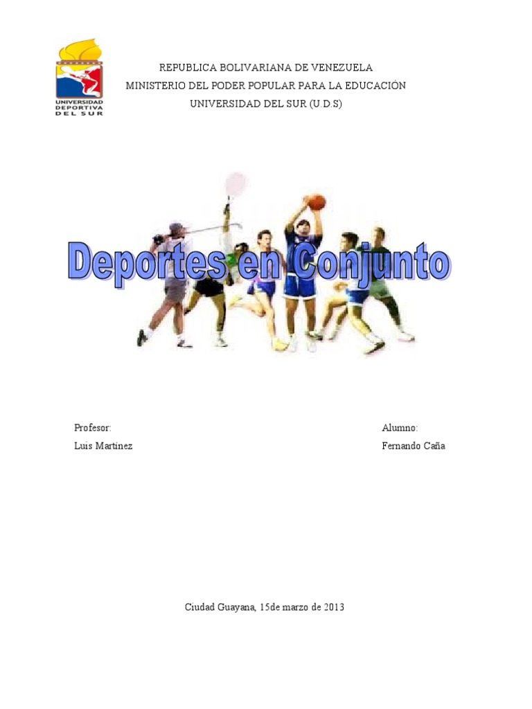 Beneficios y fundamentos de deportes en conjunto | PDF | Deportes ...