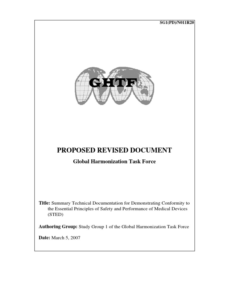 Week 8 GHTF Essential Principles Safety Performance Medical Devices ...
