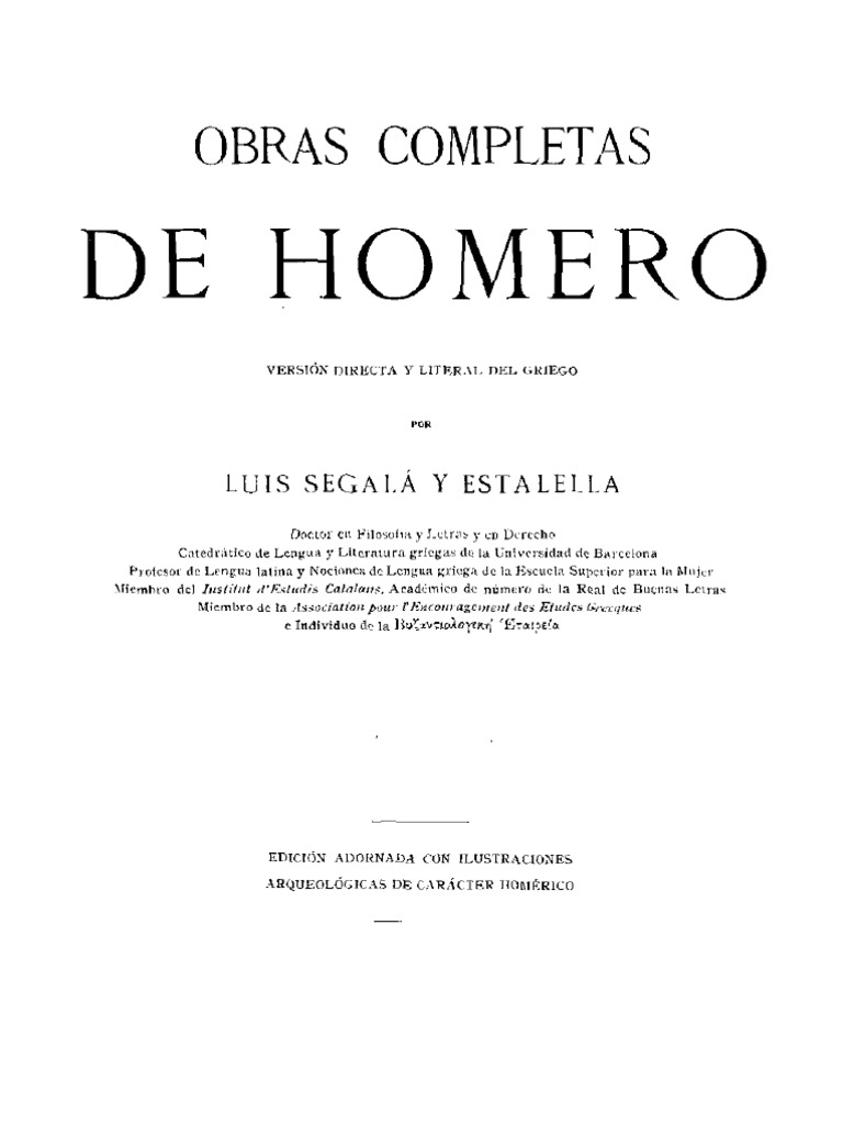 Obras Completas de Homero - Flatten | PDF