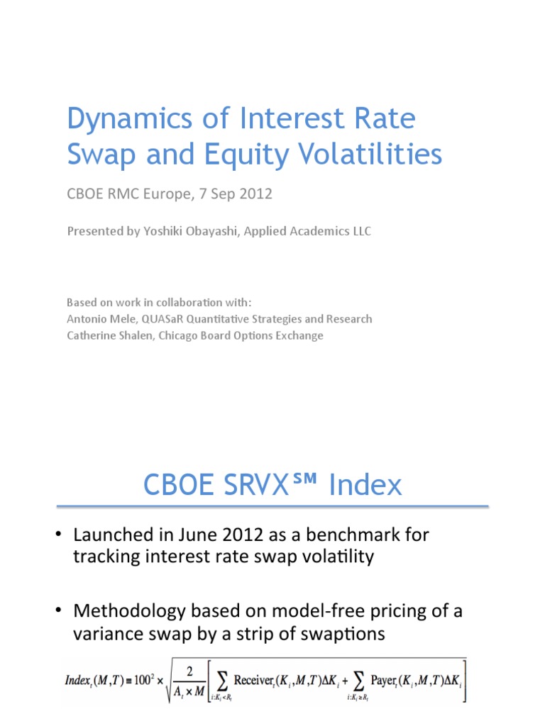 Dynamics of Interest Rate and Equity Volatility | PDF | Vix ...